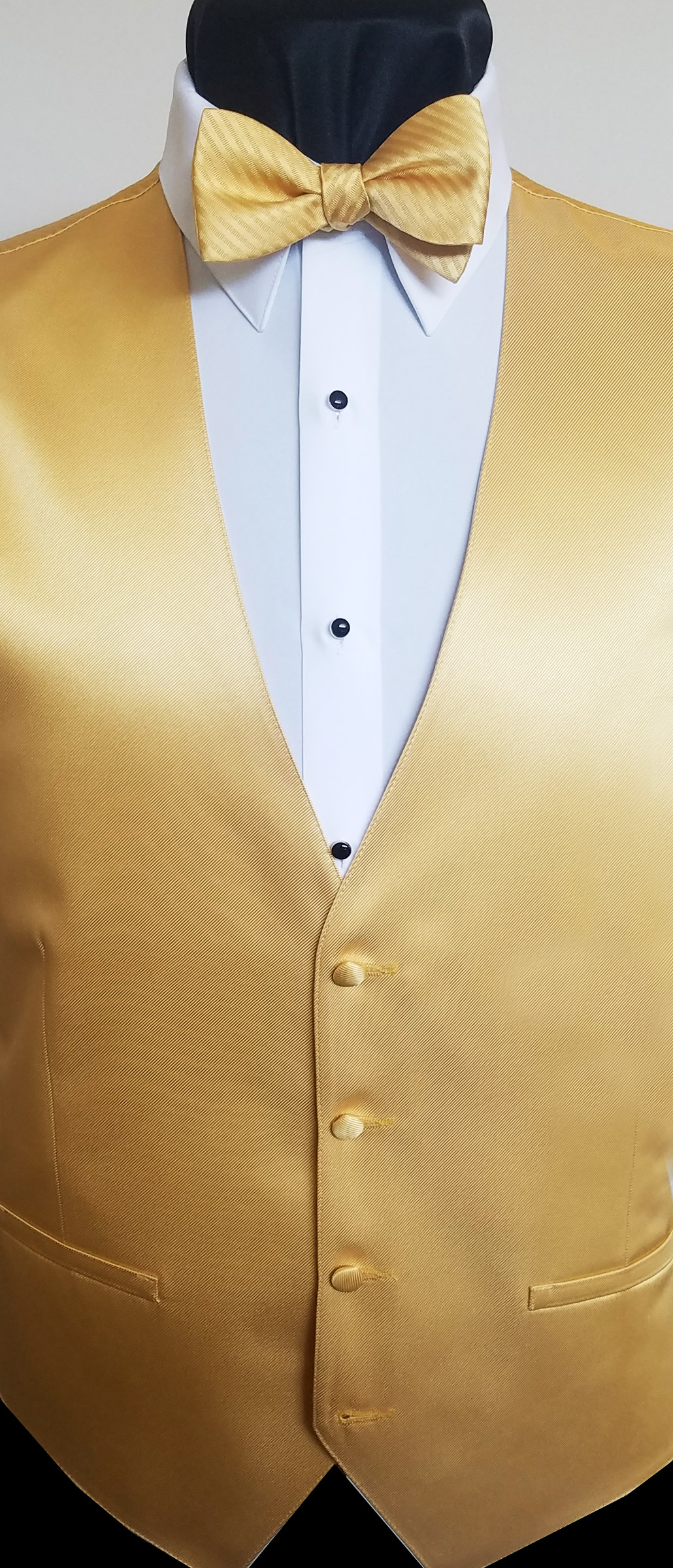 Modern Solid Gold Vest | Tuxedo By Sarno